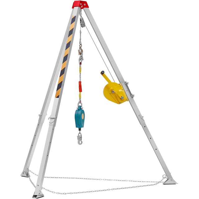 KFFKFF 1800 lbs Confined Space Tripod Kit 4-7 ft Legs Rescue Tripod ...