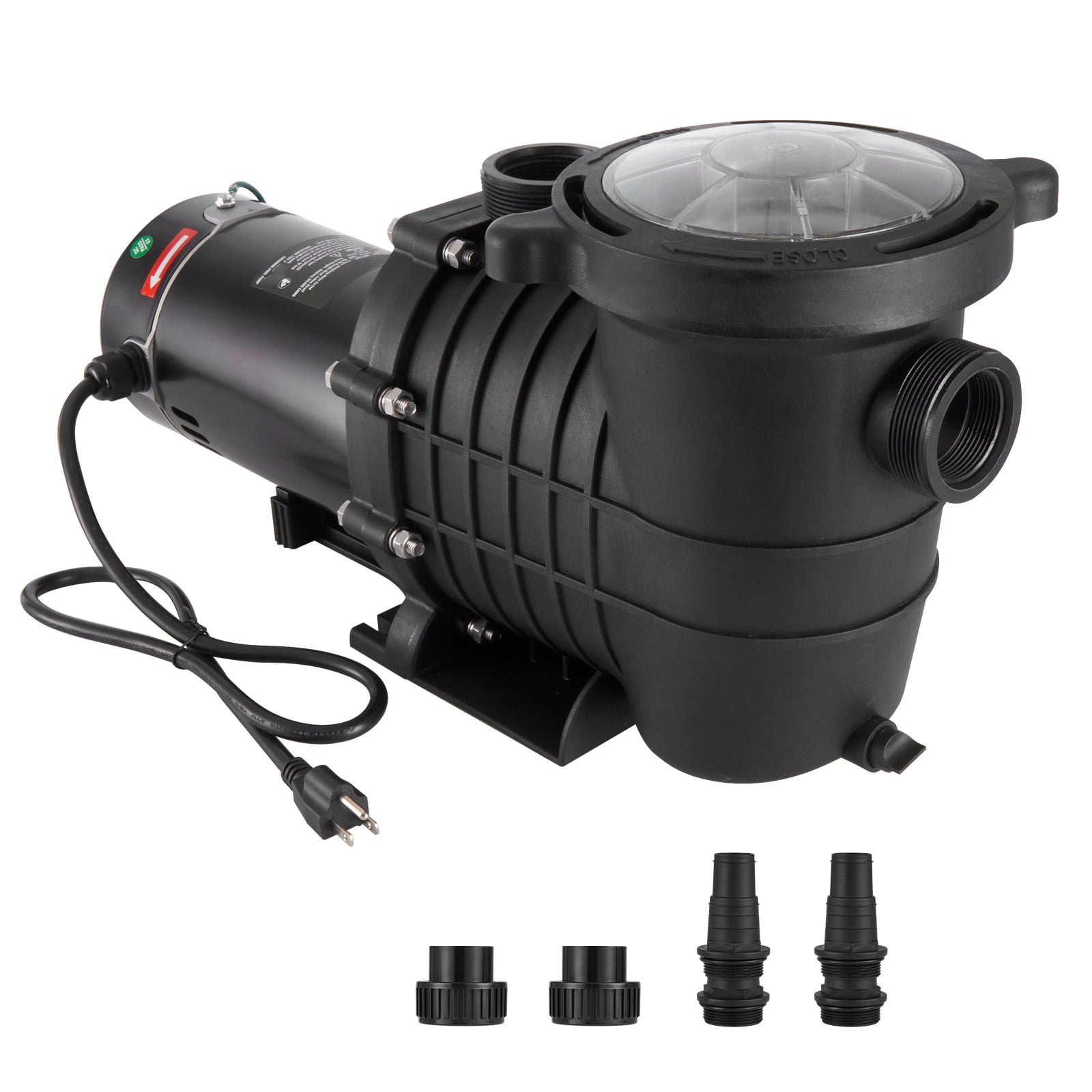 KFFKFF 1HP Pool Pump for Above Ground Pools, Max. Flow of 80 GPM, Single Speed Pool Pump with ...