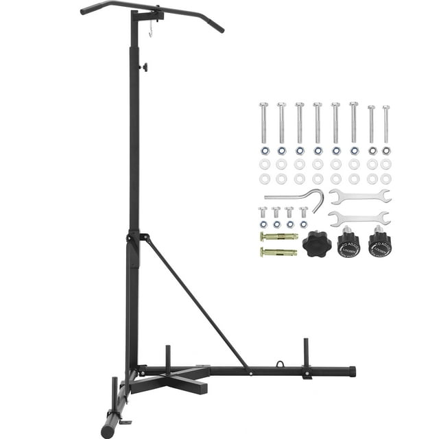 KFFKFF 2 in 1 Freestanding Punching Bag Stand & Chin Pull Up Bar Stand ...