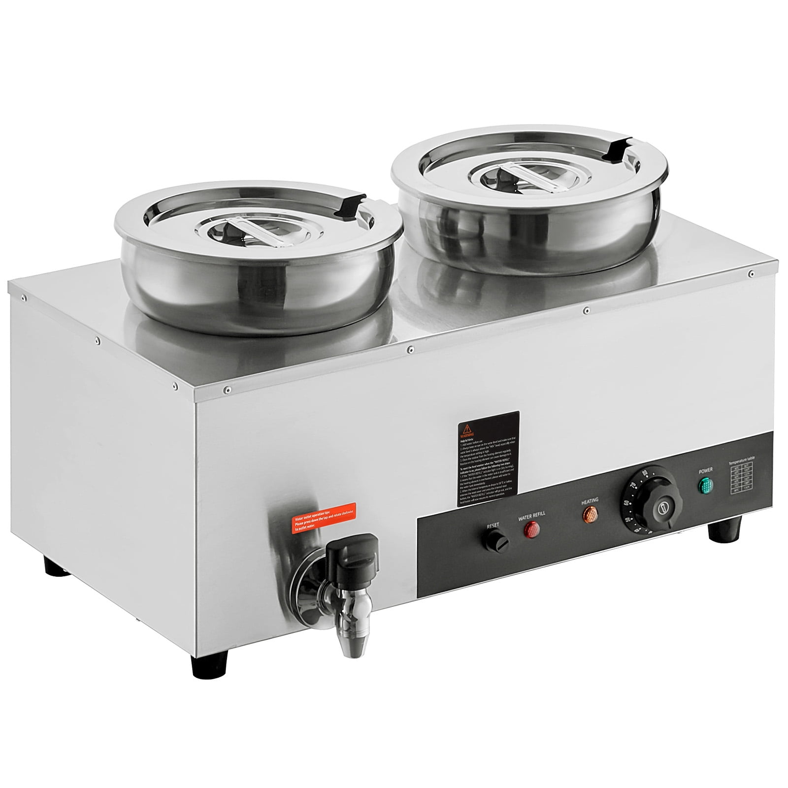 KFFKFF 2*7.4 Qt Pot Soup Kettle Warmer Commercial Soup Warmer Soup ...