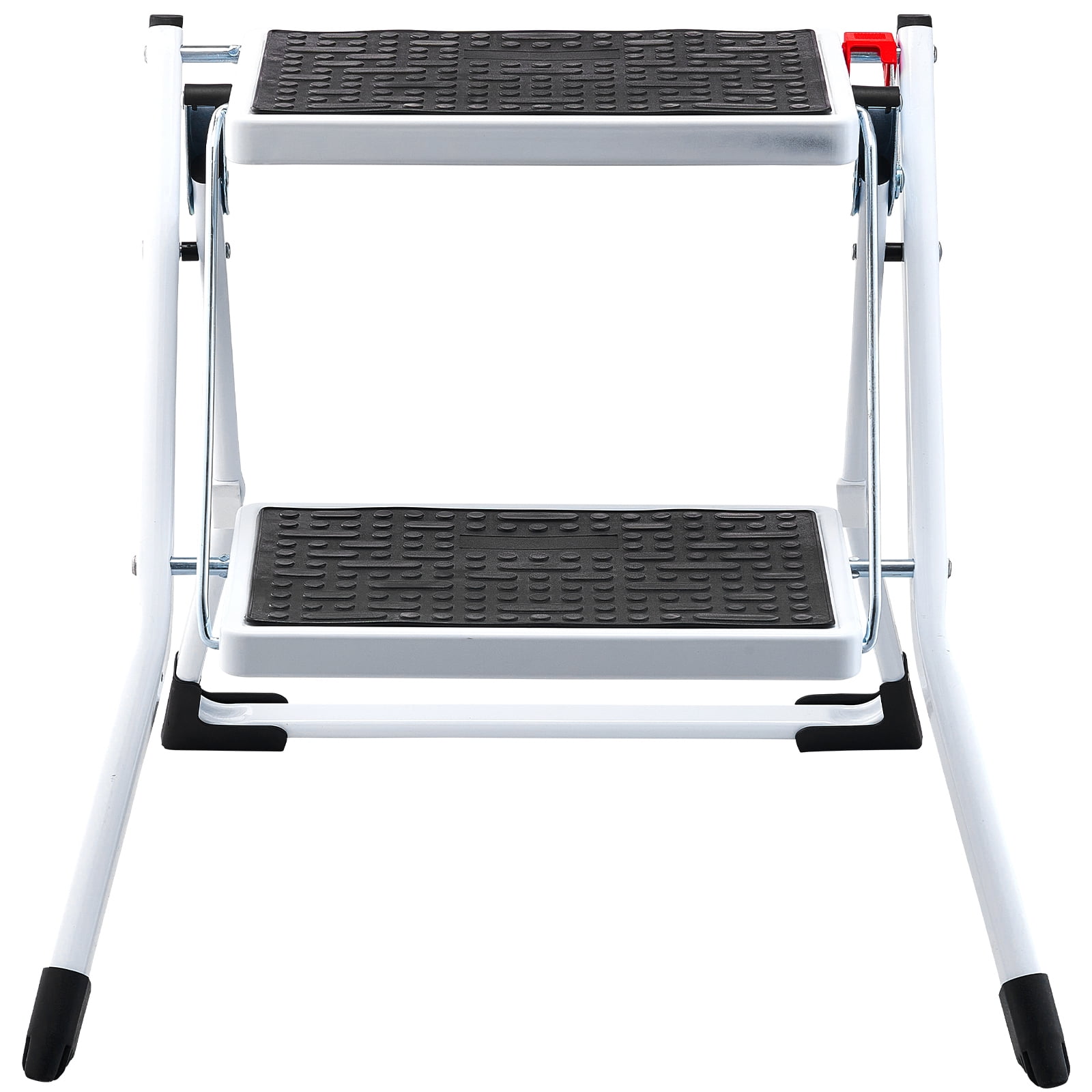 KFFKFF 2-Step Ladder with 330lbs Load Capacity, Foldable Steel Step ...