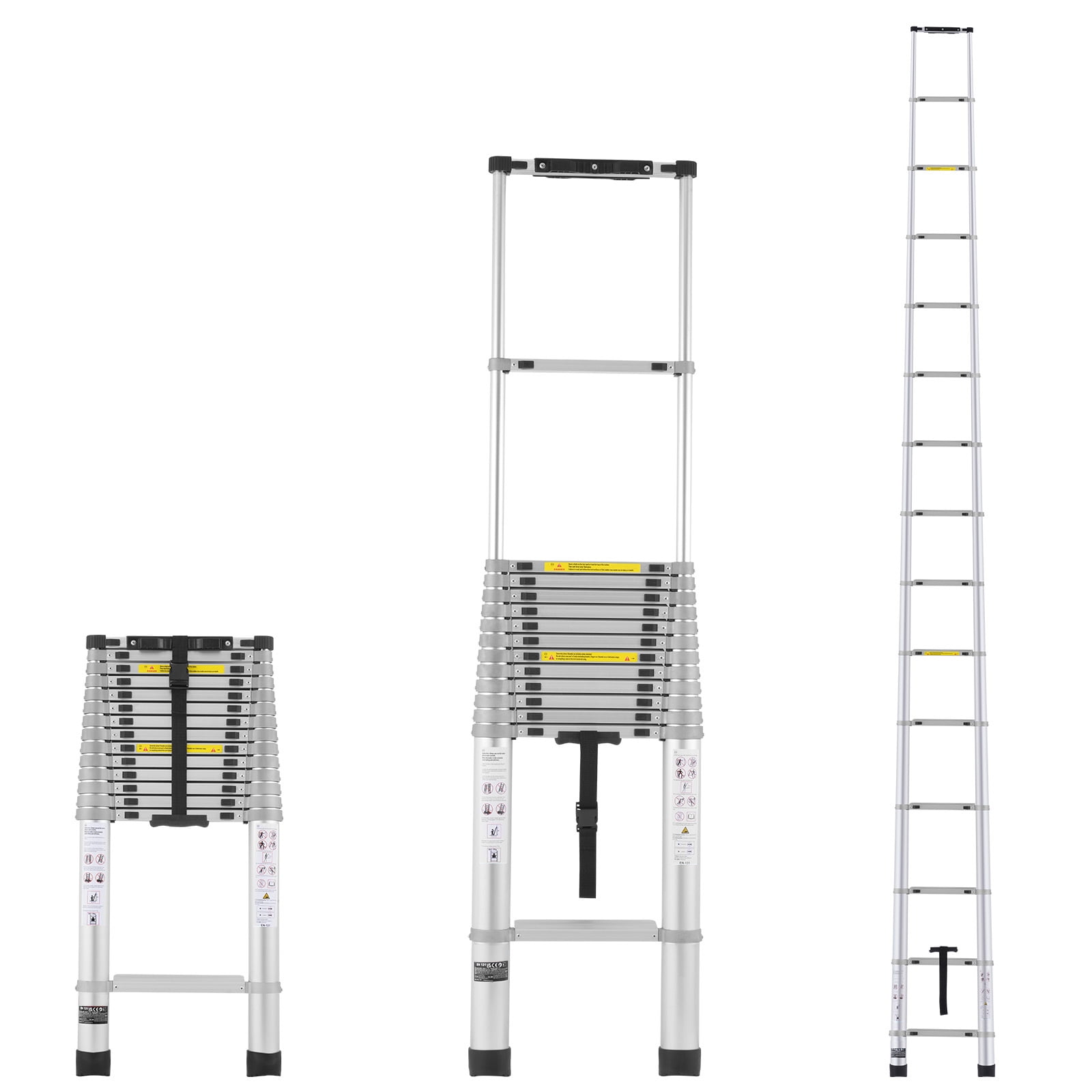 KFFKFF 20.3 FT Telescoping Ladder, 419 lbs Load Capacity Aluminum ...