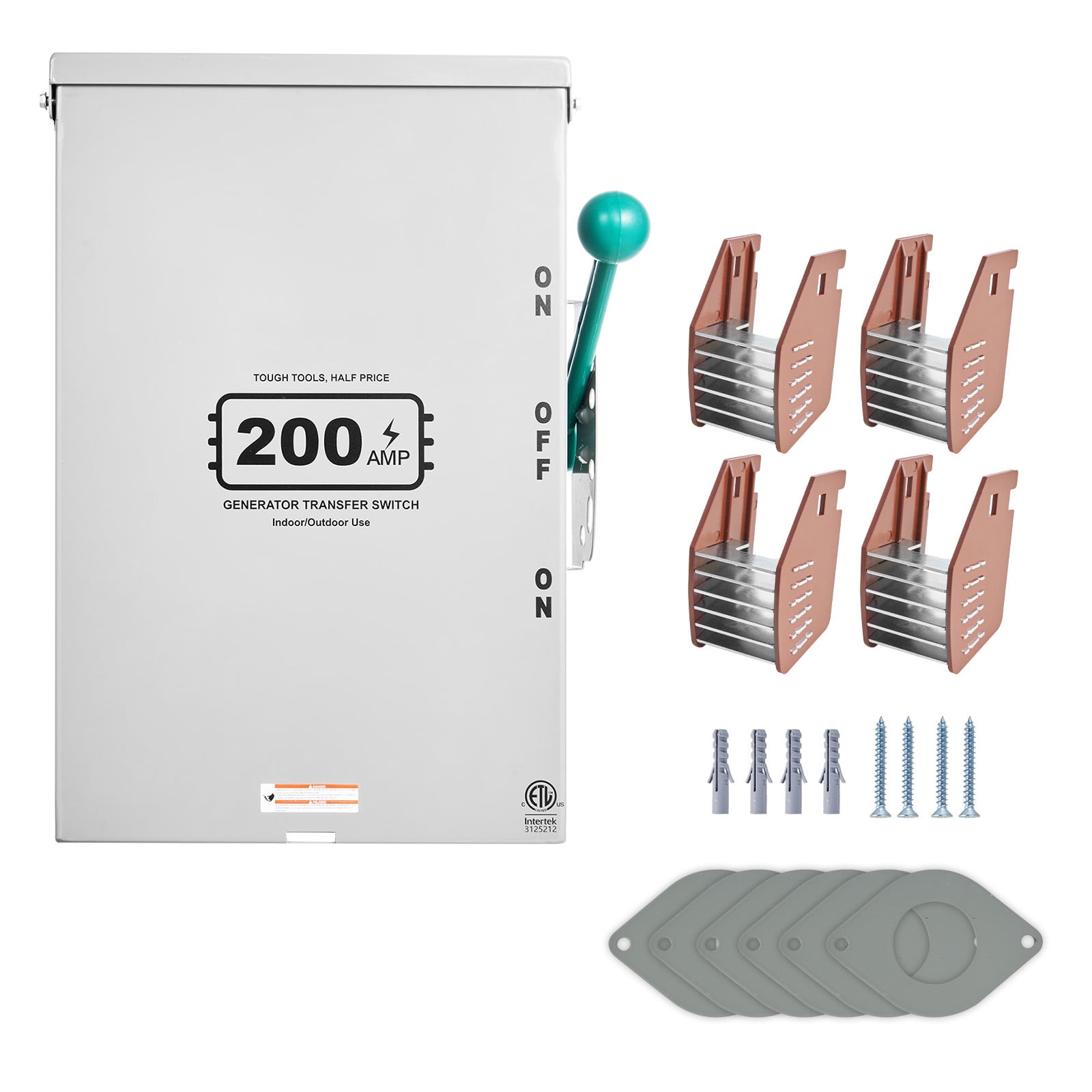 KFFKFF 200A Power Switch for Generators, 48000W Hand-Operated Switch ...