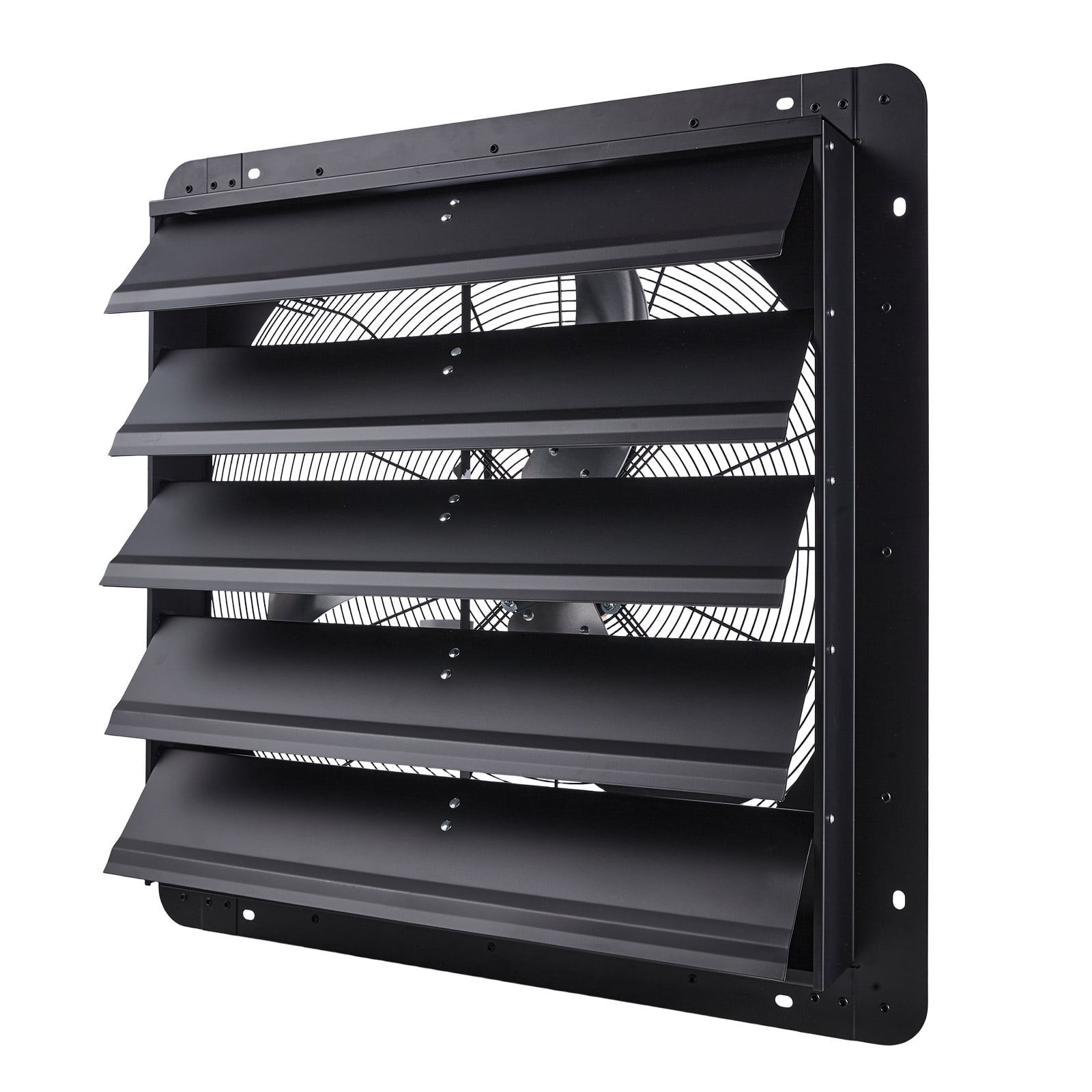 KFFKFF 24-Inch Wall-Mounted Shutter Exhaust Fan with Adjustable Speed ...