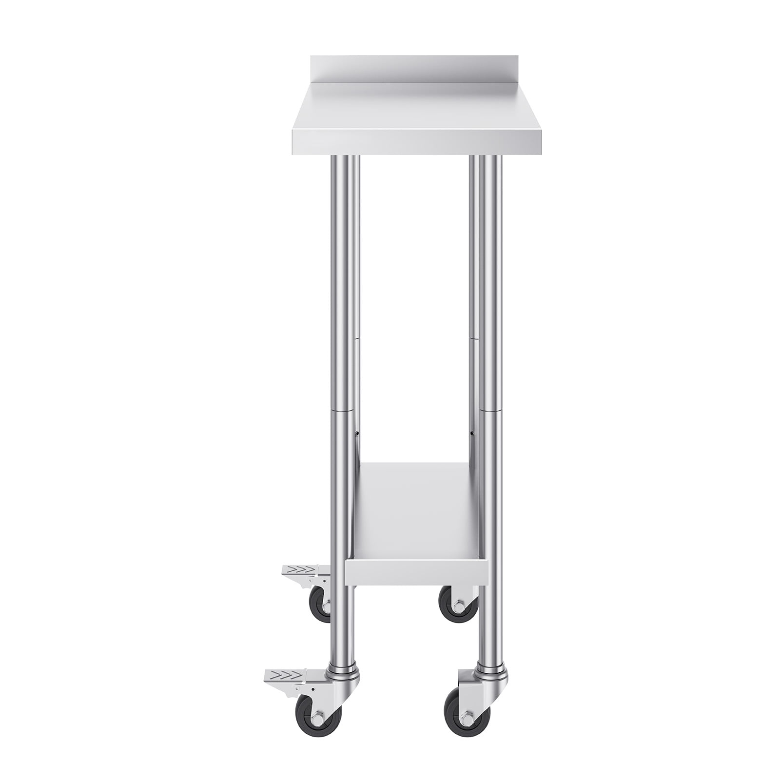 KFFKFF 24 x 15 x 40 Inch Durable Stainless Steel Utility Table ...