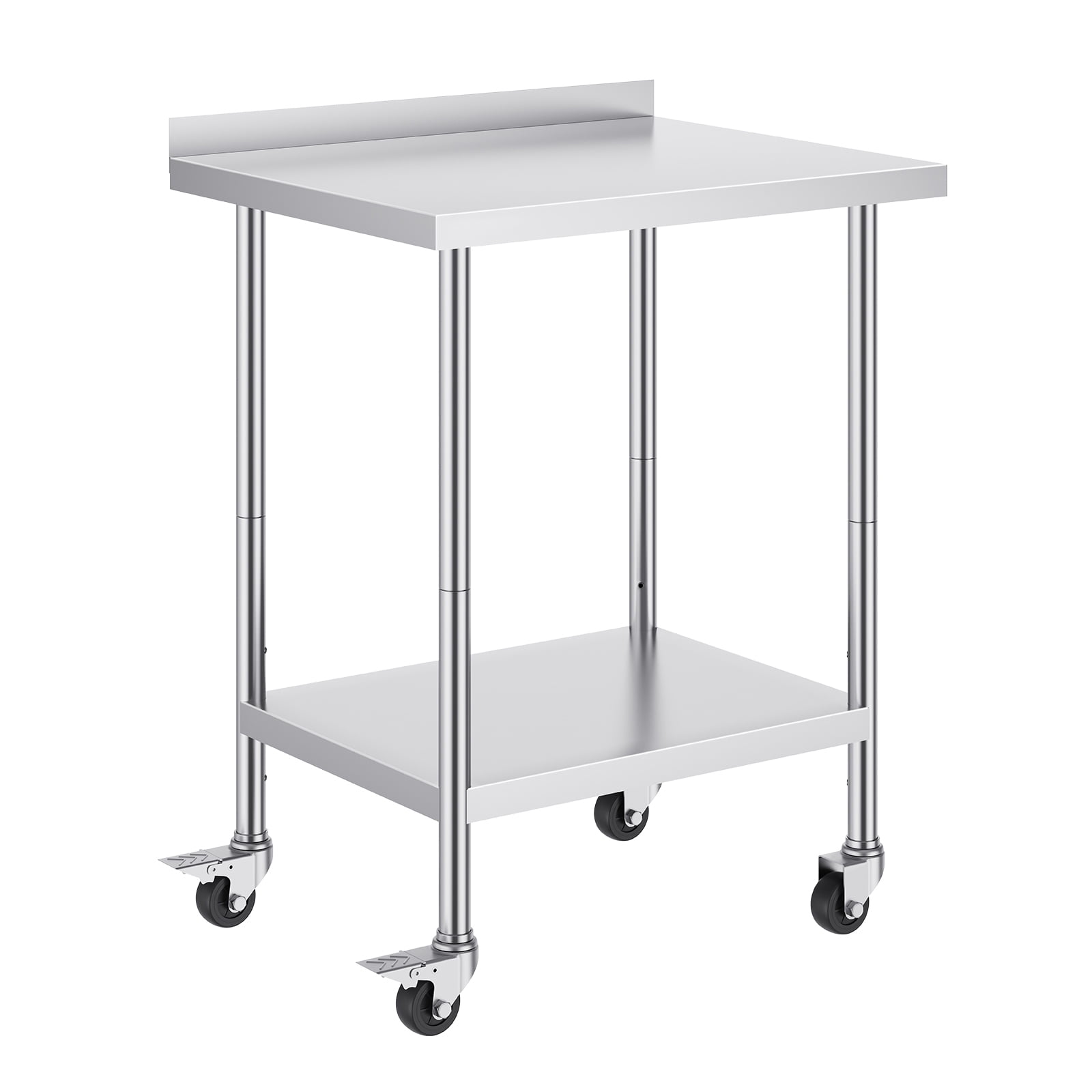 KFFKFF 24 x 30" Stainless Steel Prep Table, Industrial Kitchen Prep ...