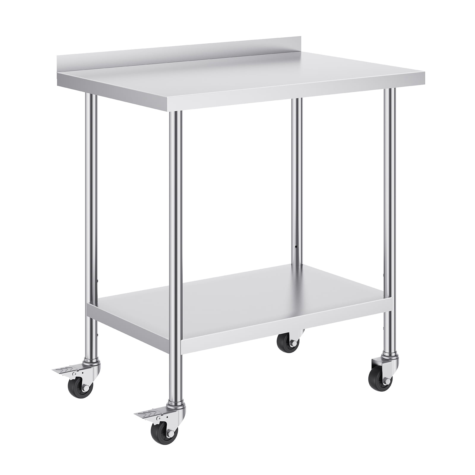 KFFKFF 24" x 36" x 40" Robust Stainless Steel Work Table, Industrial ...