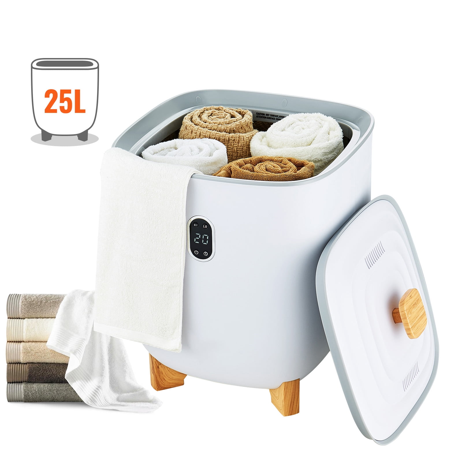 SKYSHALO 25L Luxury Towel Warmer Dual Heat Setting Towel Warmers ...