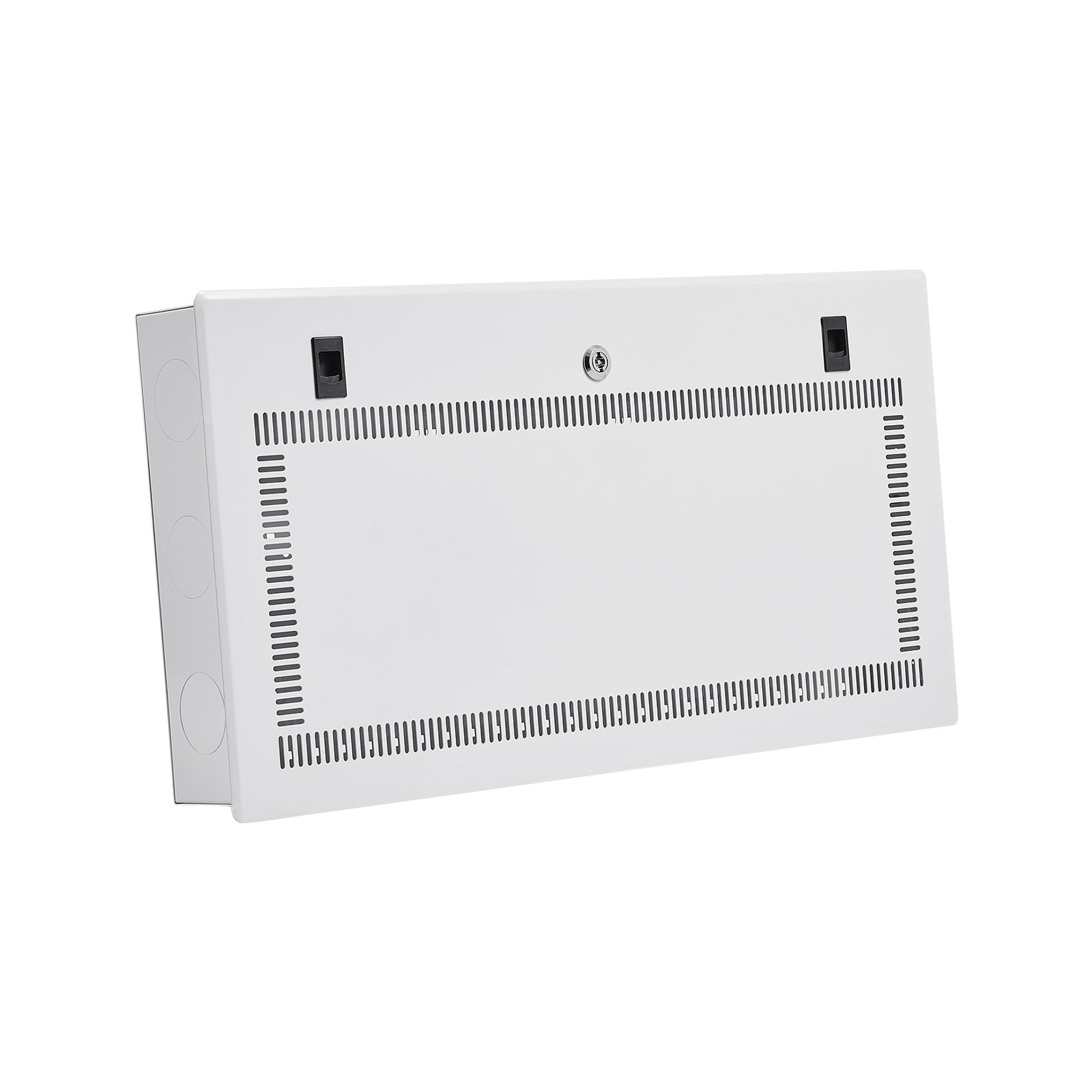 KFFKFF 28-Inch Media Storage, Ventilated Swing Door, Wire Management ...