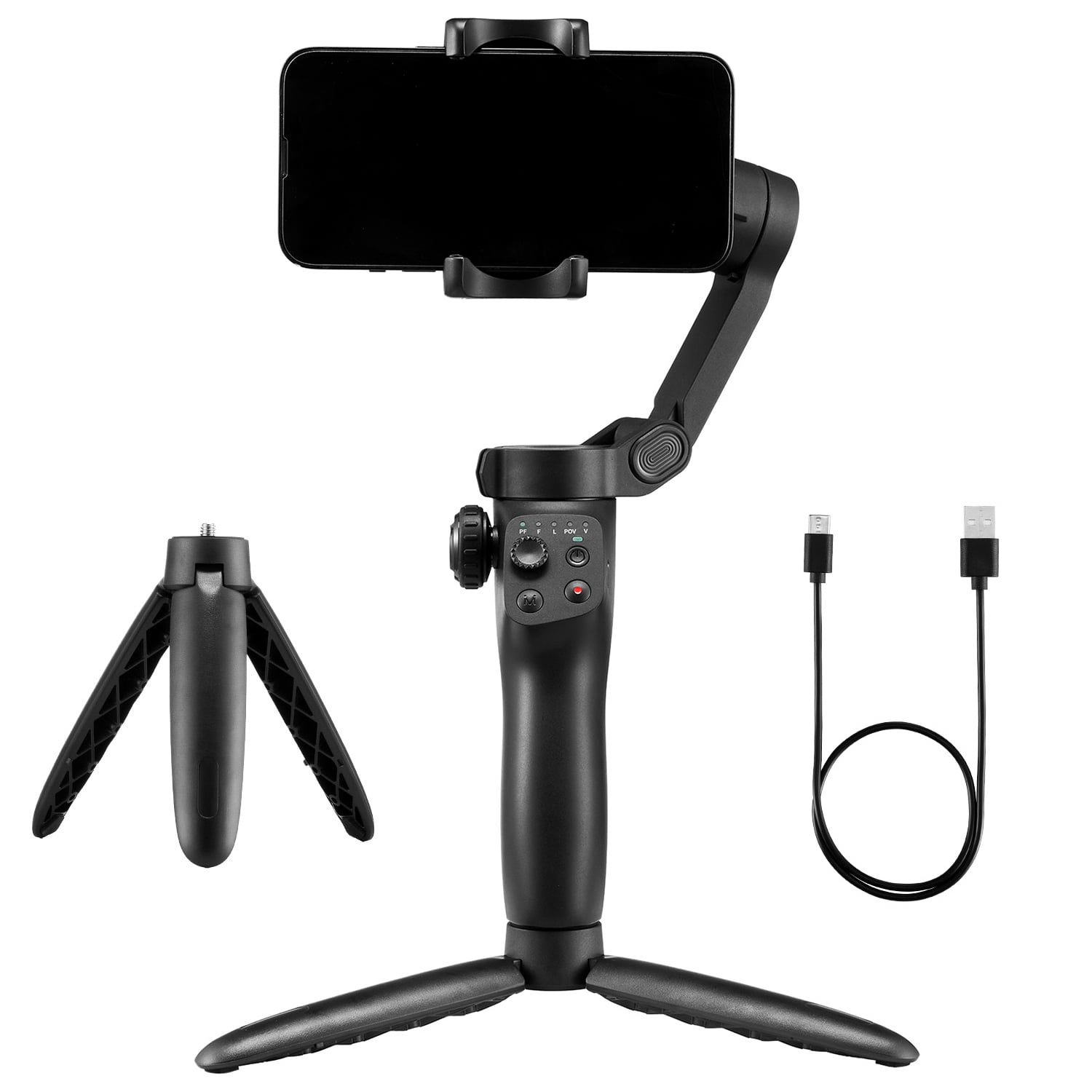 KFFKFF 3-Axis Smartphone Gimbal Stabilizer, Foldable Handheld ...