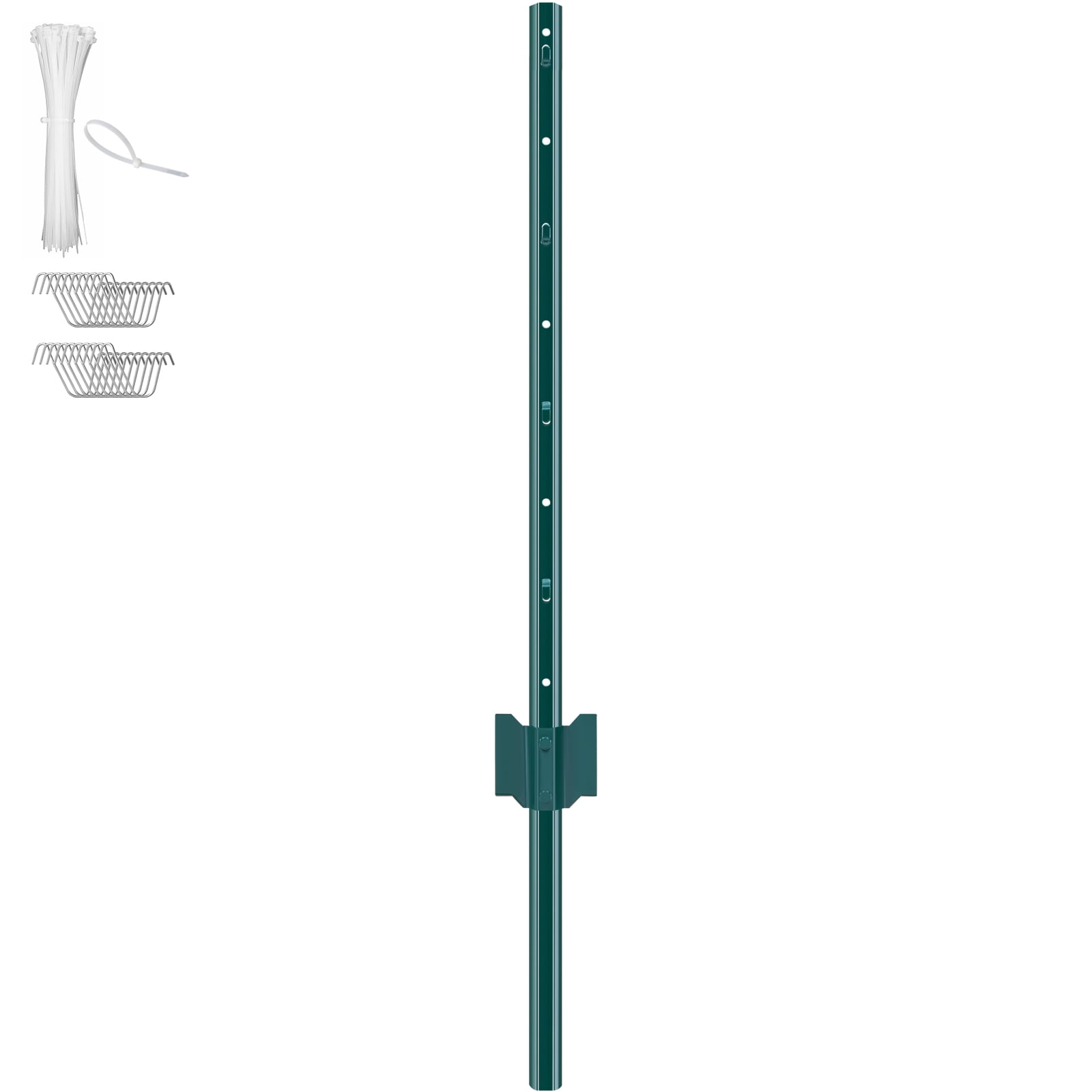 KFFKFF 3-Foot Fence Post, Set of 10 U-Channel Metal Stakes, Durable ...