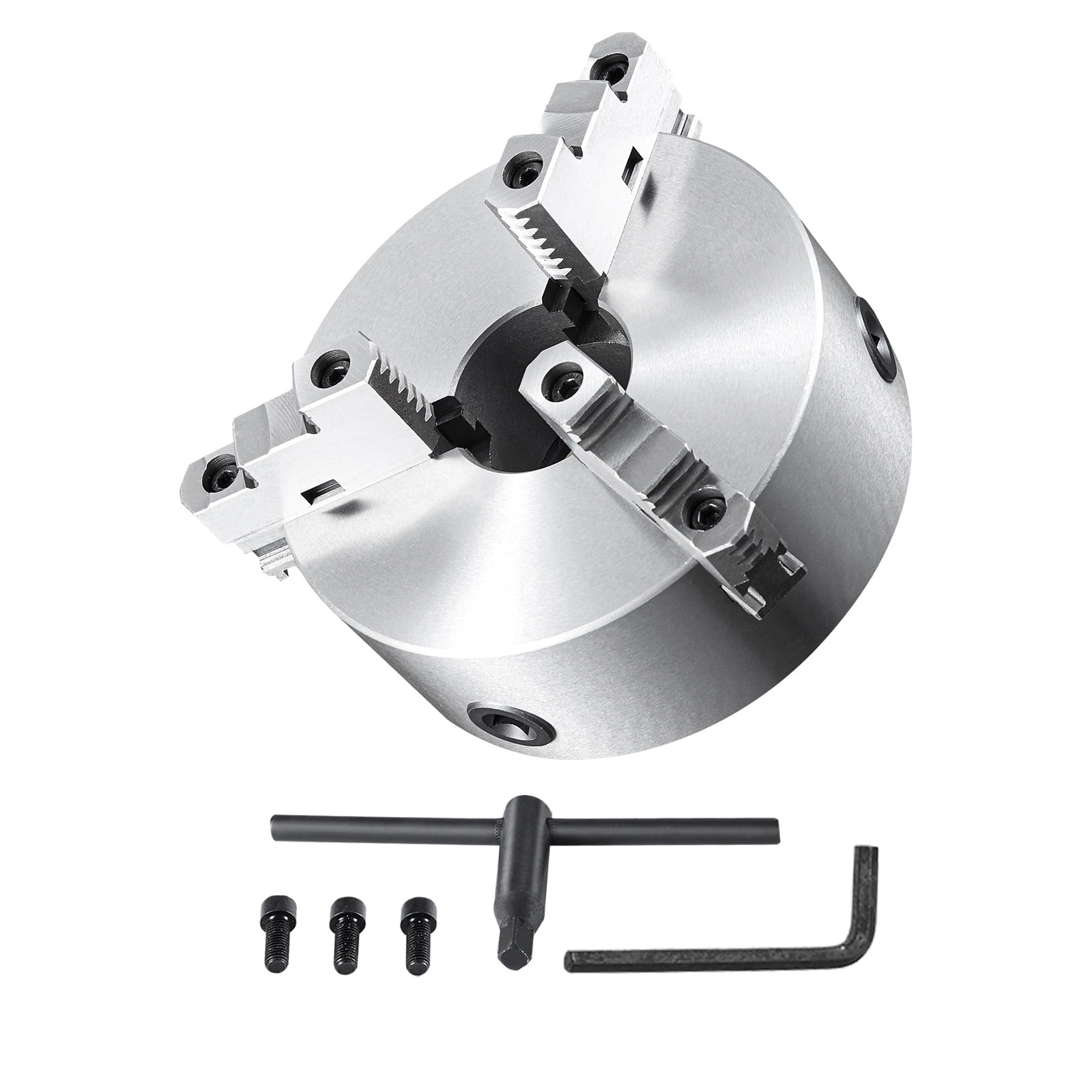 KFFKFF 3-Jaw Lathe Chuck, 8'', Self-Aligning Lathe Chuck, 0.16-8 in/4 ...
