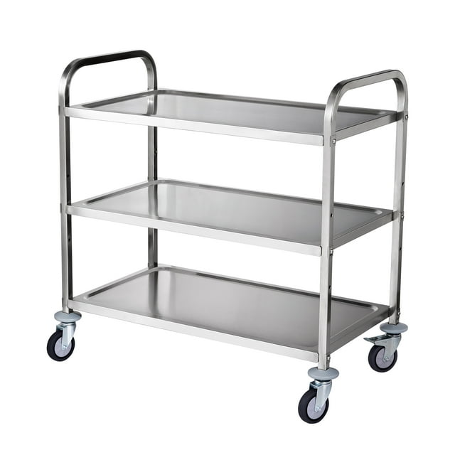 KFFKFF 3-Layer Kitchen Cart, Wire-Based Rolling Utility Cart with ...