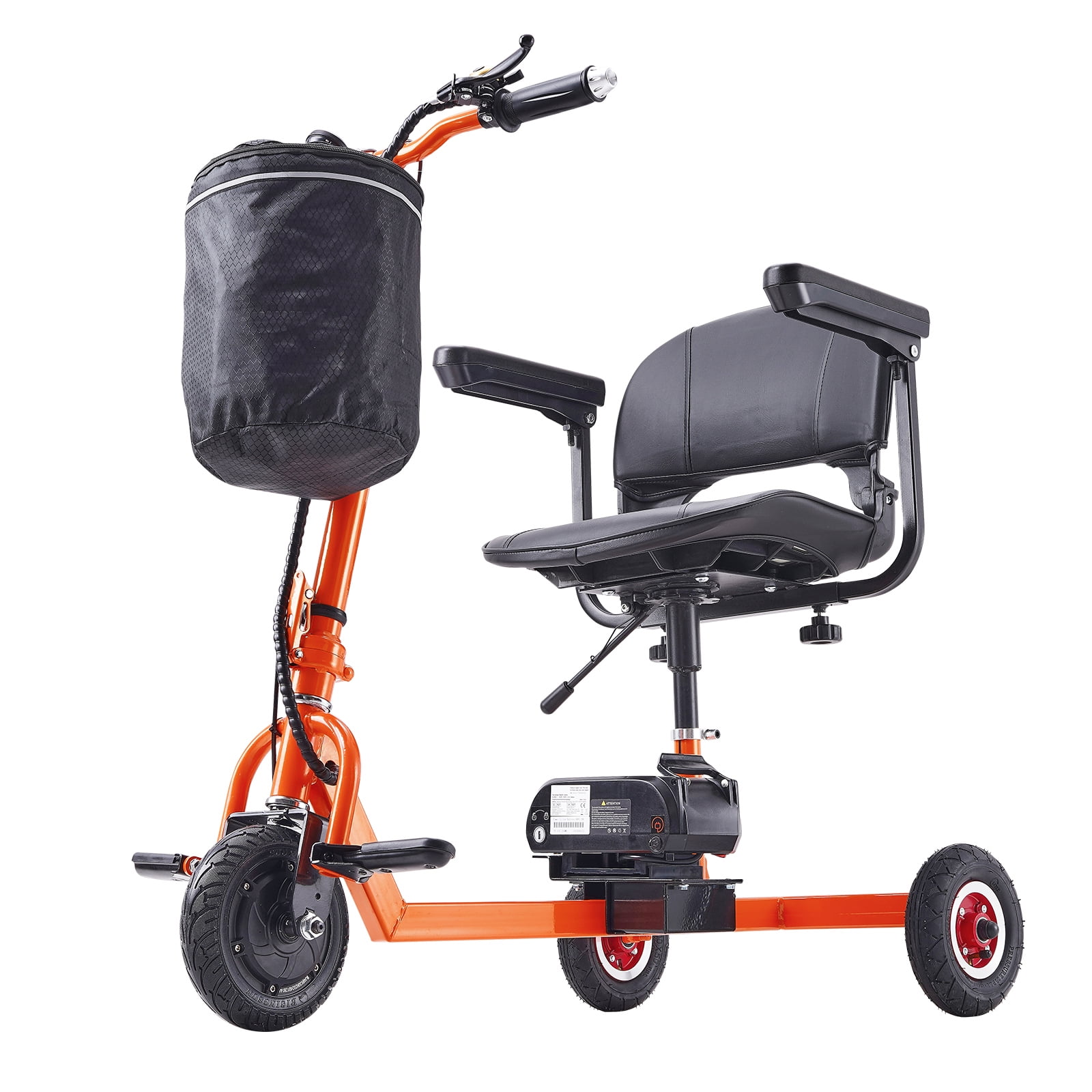 KFFKFF 3-Wheel Rollator Walker for Elderly, Compact Electric Power ...