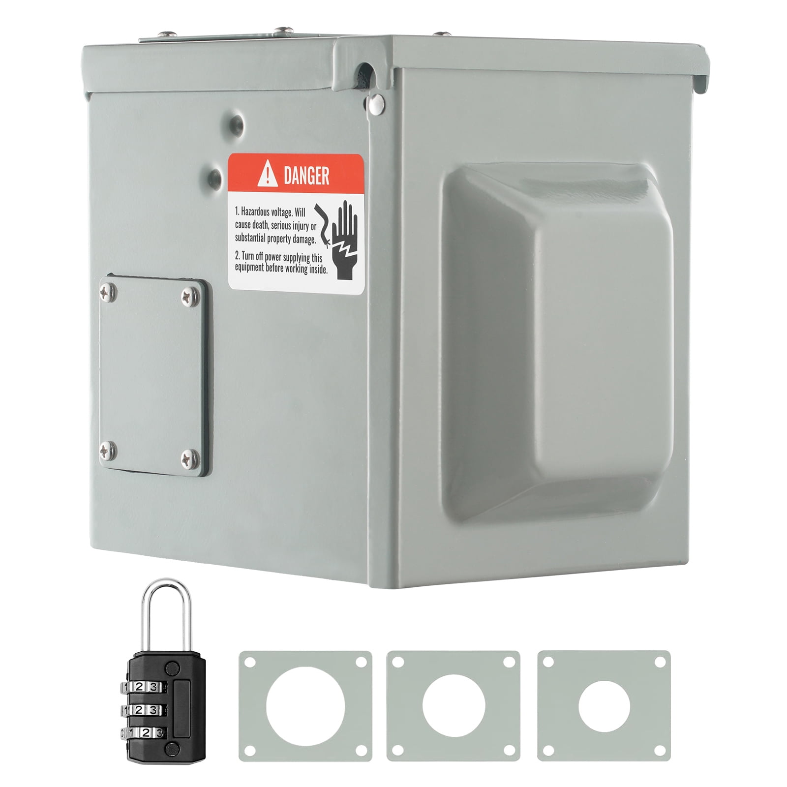KFFKFF 30 Amp RV Electrical Box, 125/250 Volt, Secure Outdoor RV Outlet ...