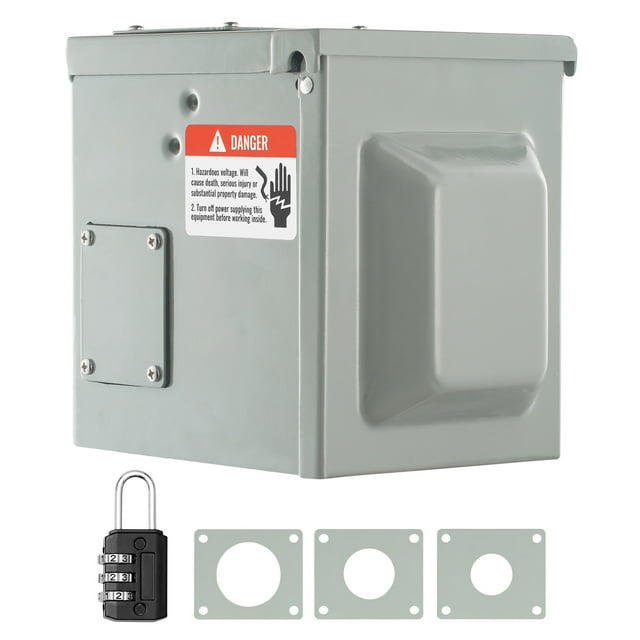 KFFKFF Temporary Power Outlet Panel, 30 Amps RV Power Outlet Box with ...