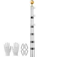Heavy Duty Flag Pole - 25 FT Extra Thick Aluminum Flagpole Kit for ...