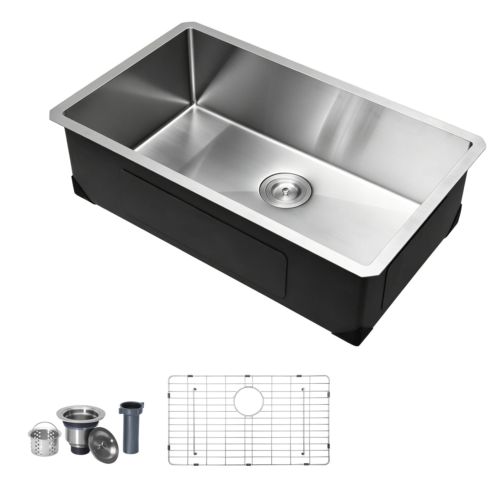 KFFKFF 30-Inch Undermount Kitchen Sink, Stainless Steel Drop-In ...