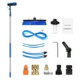 KFFKFF 30FT Water Fed Pole Kit with Adjustable Handle, Rotating Brush ...