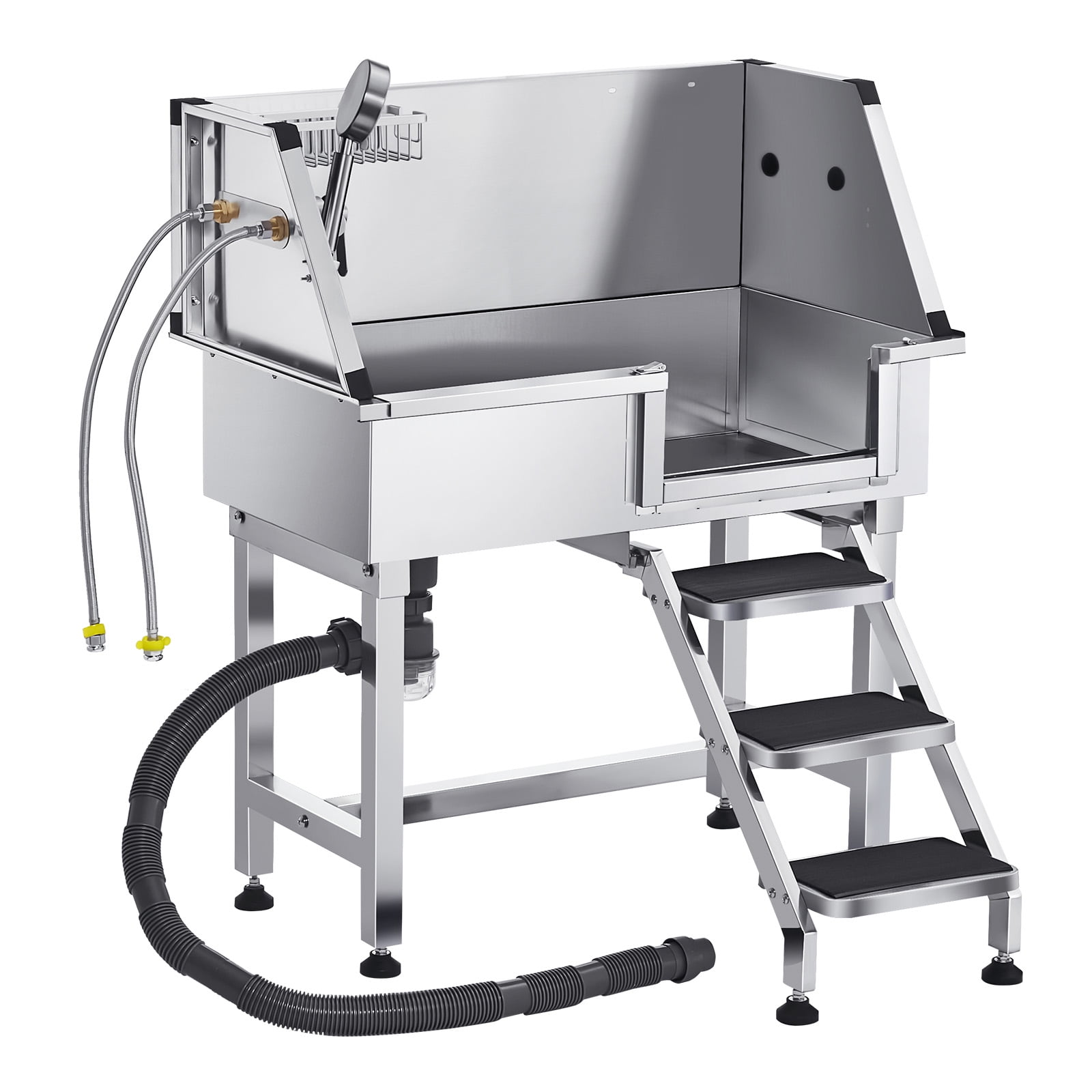 KFFKFF 34-Inch Stainless Steel Pet Washing Station, Grooming Tub with ...