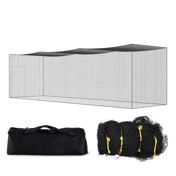 KFFKFF, Softball Baseball Batting Cage Net, 35x10x10FT, Heavy Duty PE ...