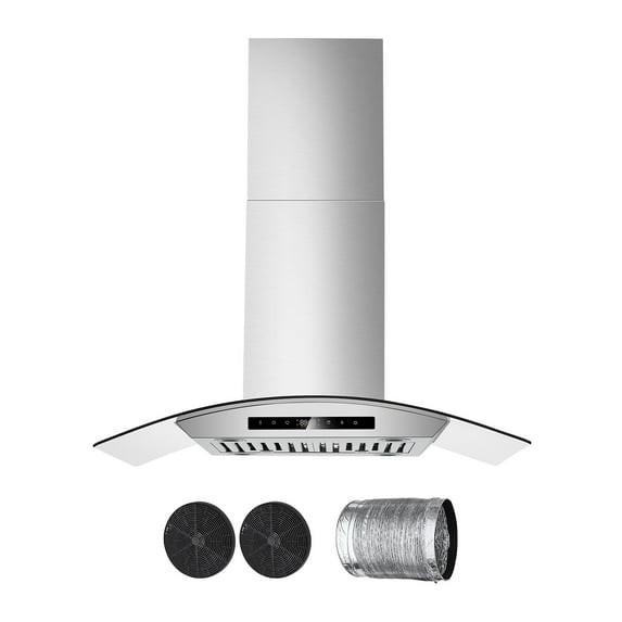 KFFKFF 36-inch Range Hood, 800 CFM Stainless Steel Ceiling Mounted ...