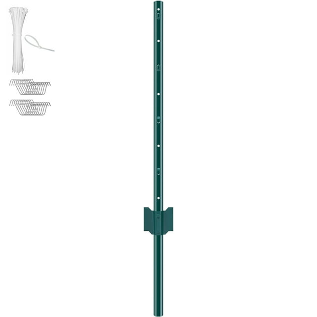 KFFKFF 3ft T-Posts, Set of 10, Durable Metal Stakes for Fencing, Ideal ...