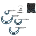 KFFKFF 4 PCS Micrometer Set, 0-1"/1-2"/2-3"/3-4" Outside Micrometer ...