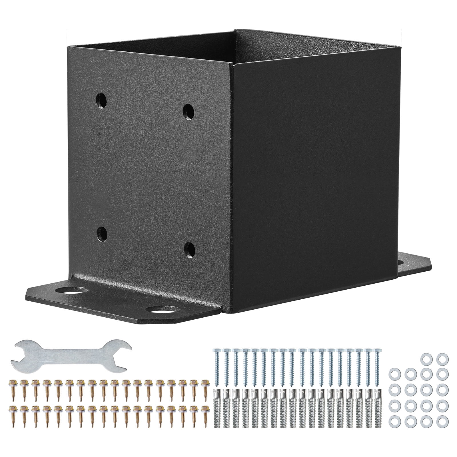 KFFKFF 4-Pack 6x6 Post Base, Inner Dimension 5.6"x5.6", Durable Powder ...
