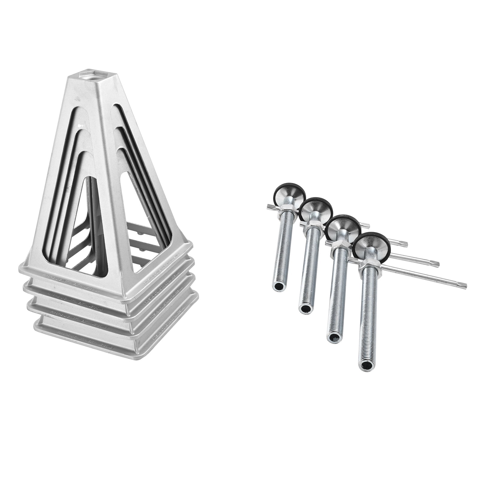 KFFKFF 4 Pack Aluminum RV Stabilizer Jacks, Adjustable Leveling Jacks ...