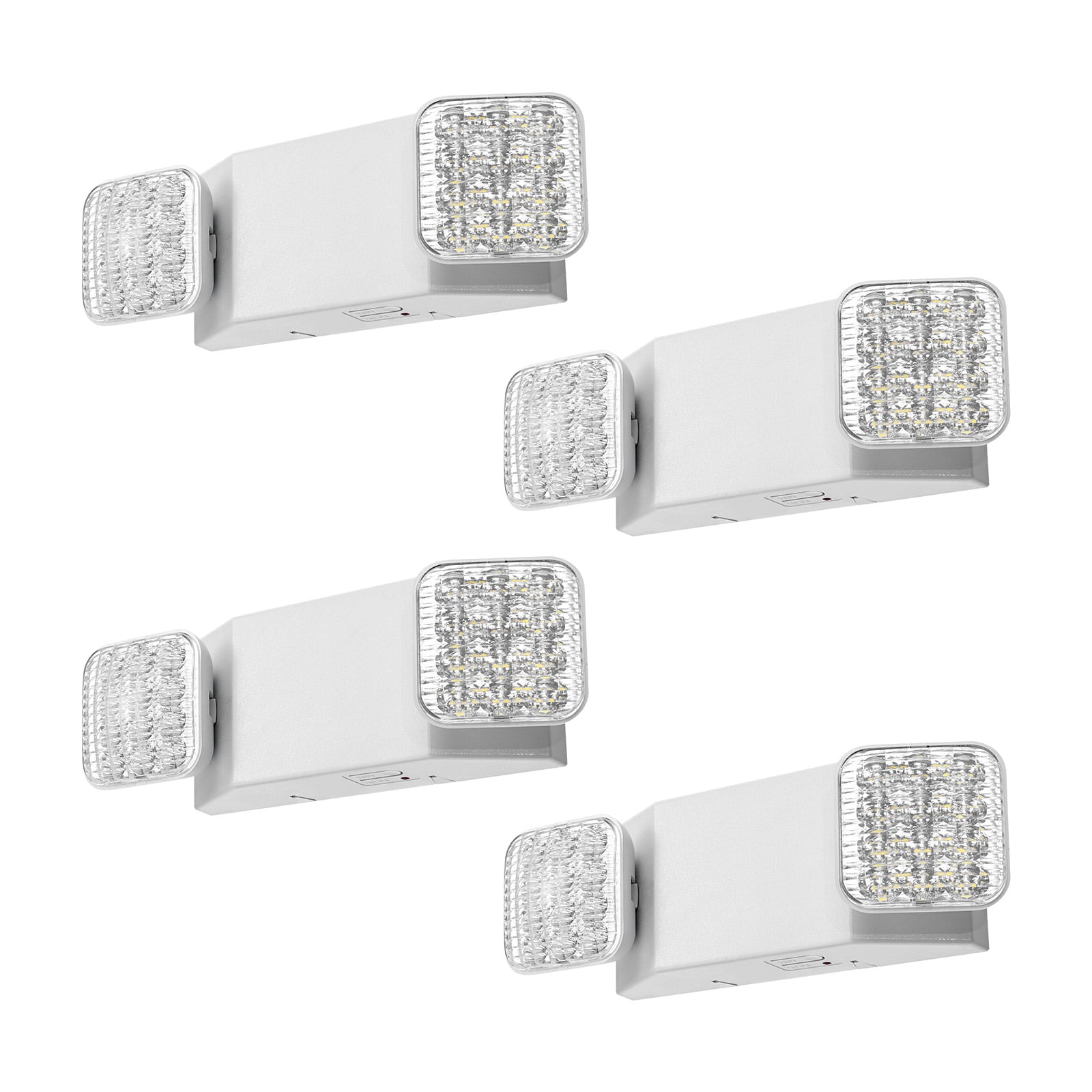 KFFKFF 4 Pack Emergency LED Lights for Commercial Use, Battery Backup ...