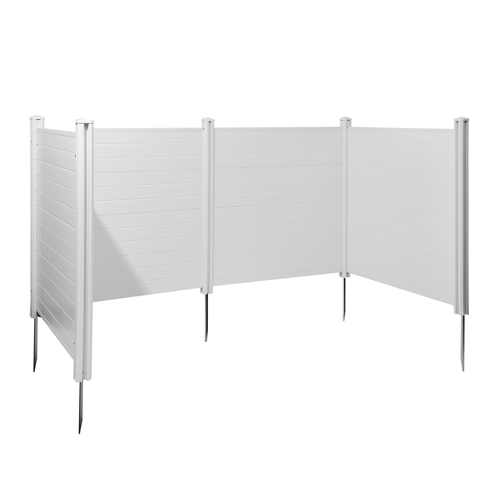 KFFKFF 4-Panel Outdoor Privacy Screen, 50 x 50 in Fence with 27.6 in ...