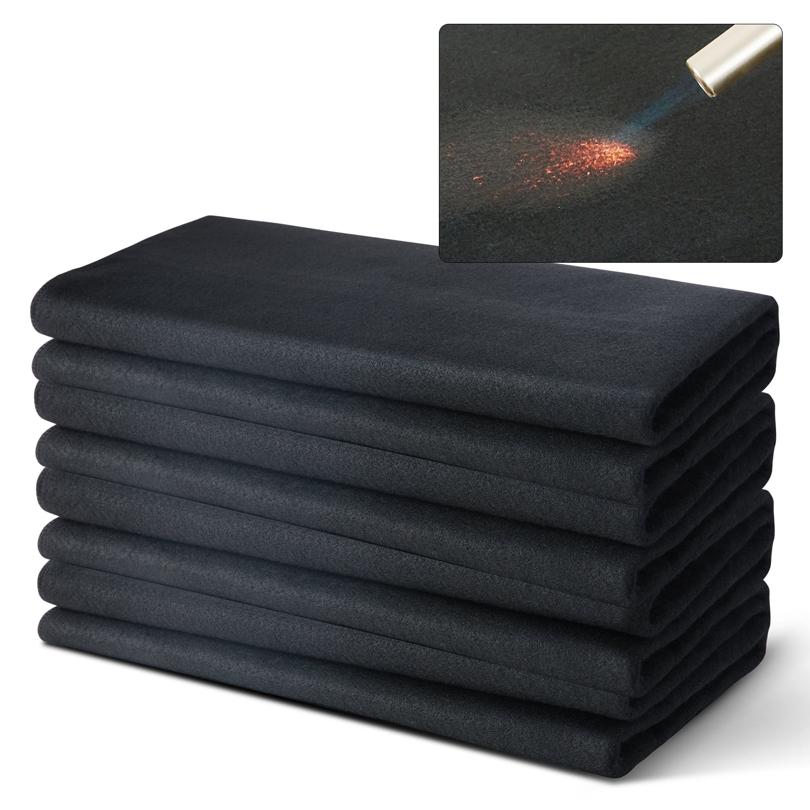 KFFKFF 4 Set Carbon Felt Welding Blanket, 37" x 36" Fire Resistant ...