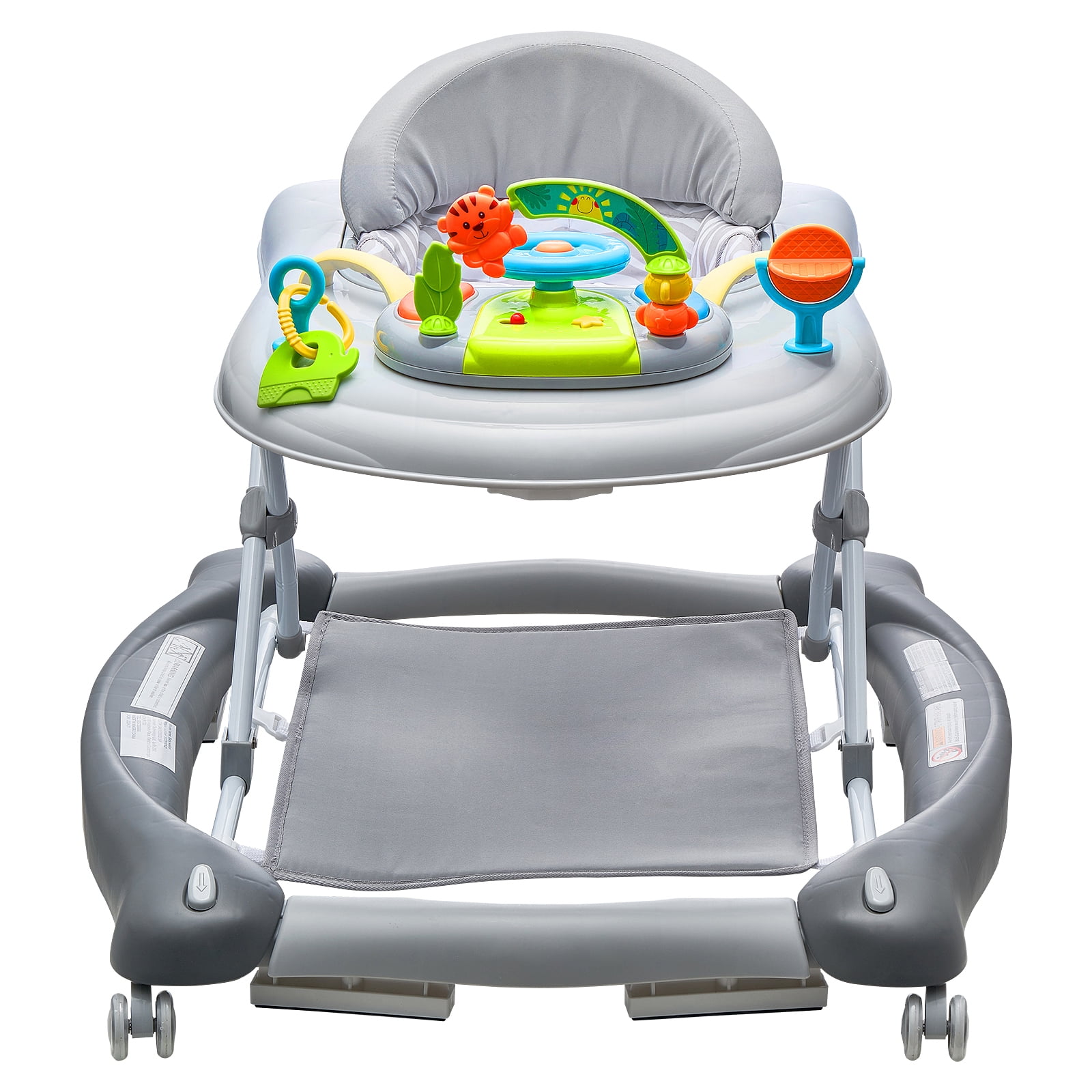 KFFKFF 4-in-1 Baby Walker, Compact Activity Hub with Wheels, Height ...