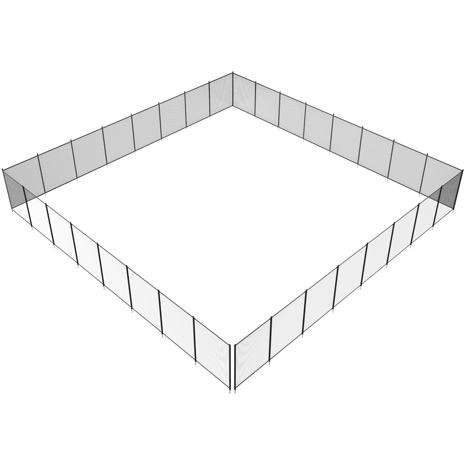 SKYSHALO DIY Temporary Removable Mesh Safety Inground Pool Fence 4x96 ...