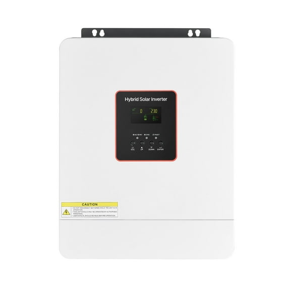 KFFKFF 4000W Hybrid Solar Inverter, 24V DC to 230V AC, Pure Sine Wave ...