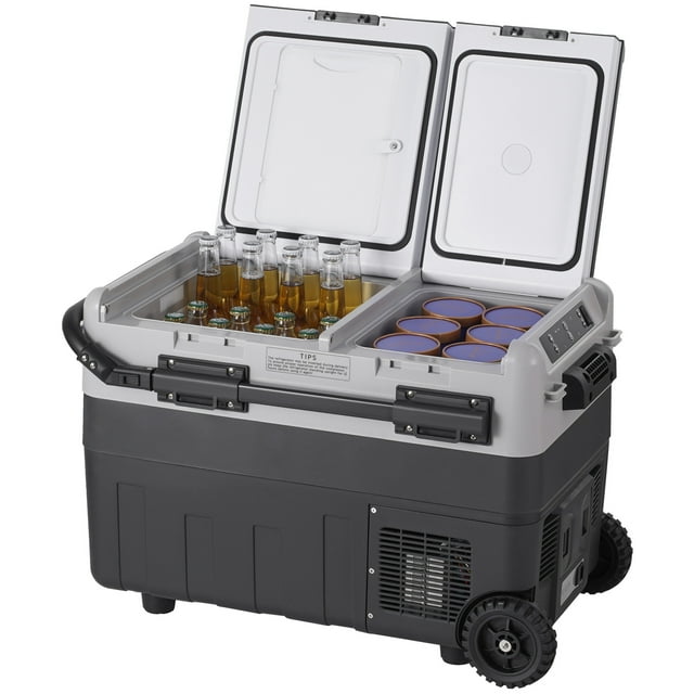 KFFKFF 40L / 42.3 qt RV Refrigerator Dual Storage Zone 12 Volt Car ...