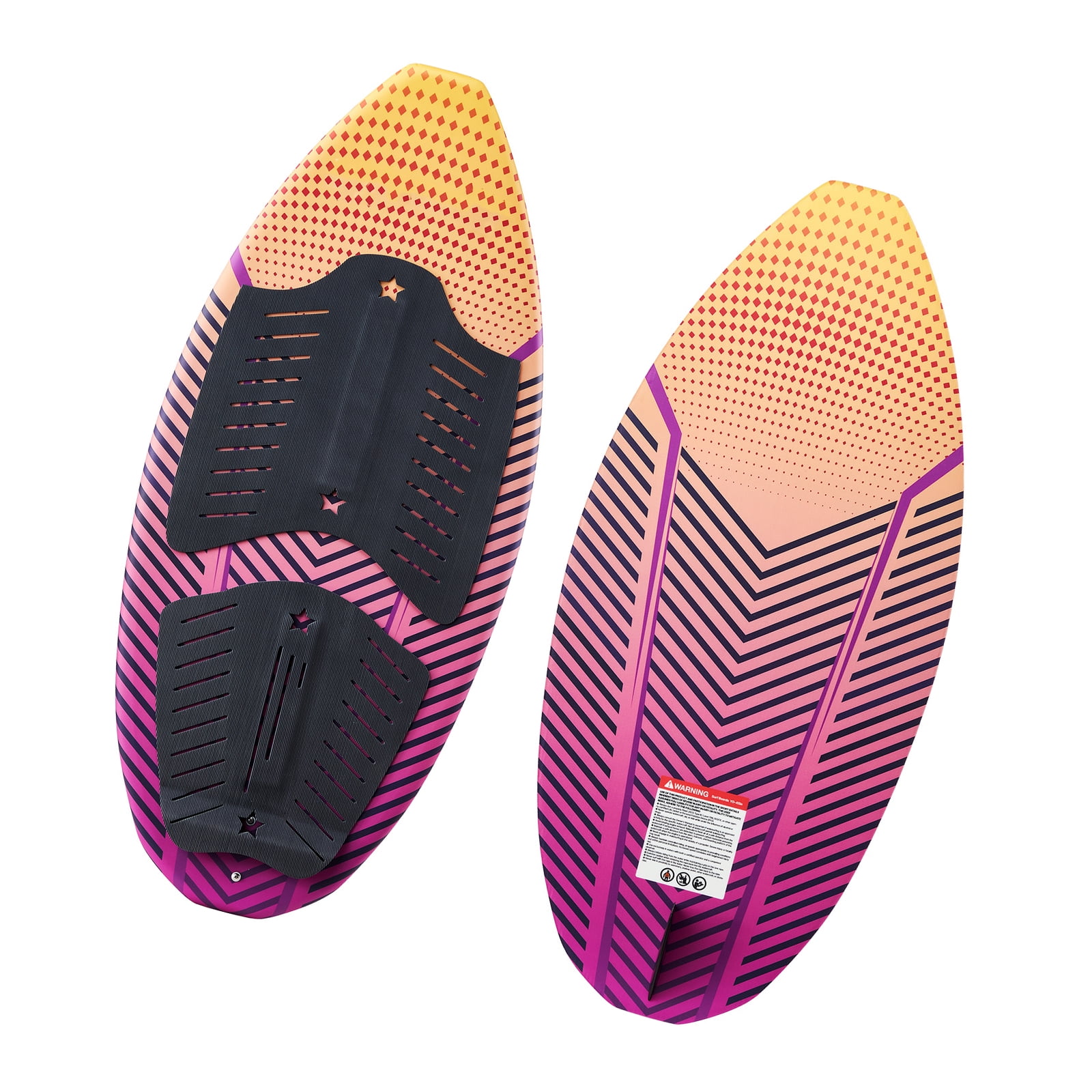 KFFKFF 45-Inch Wakesurf Board with EPS Foam Core & EVA Grip Pad, UV ...