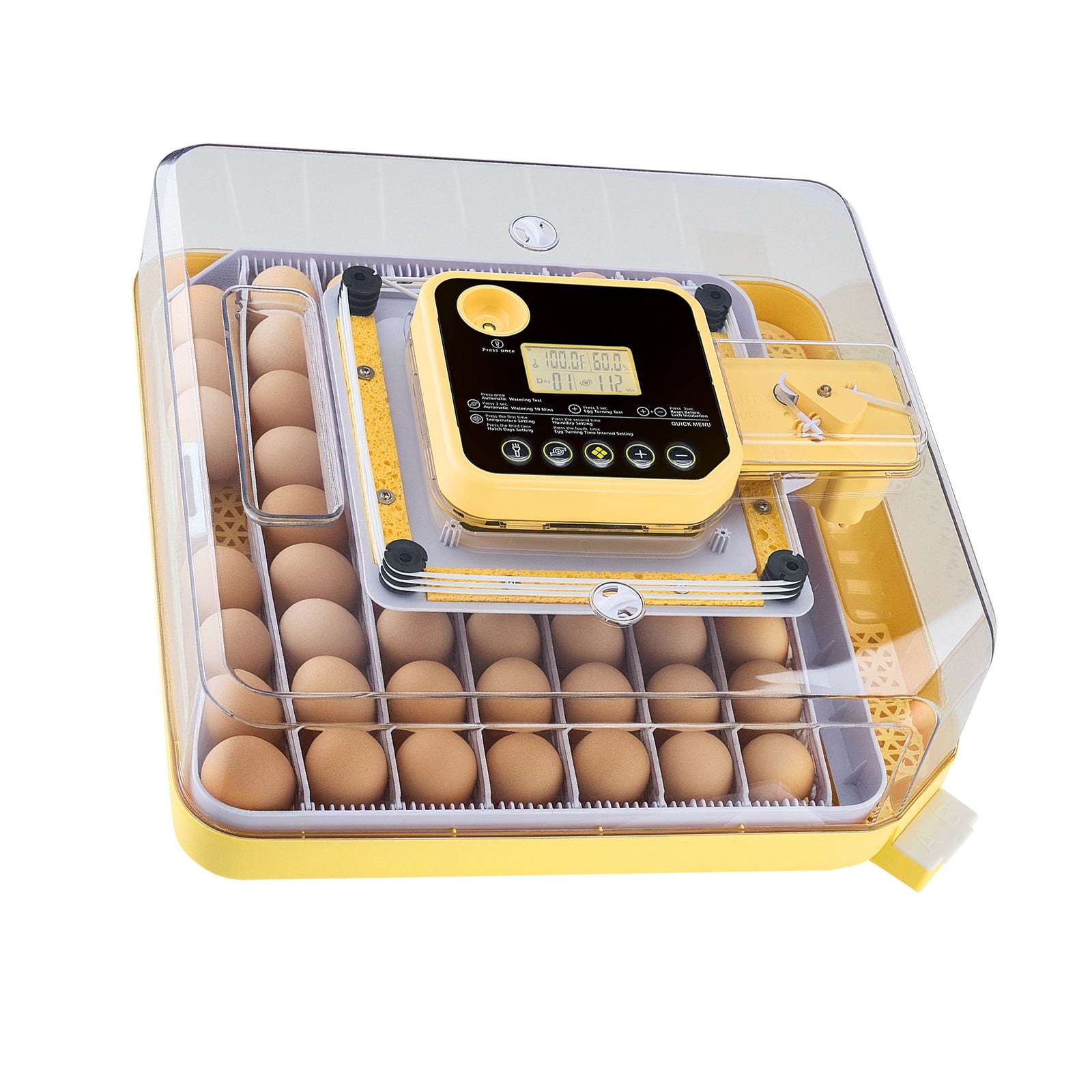 KFFKFF 48 Egg Incubator with Automatic Turner, LED Egg Candler ...