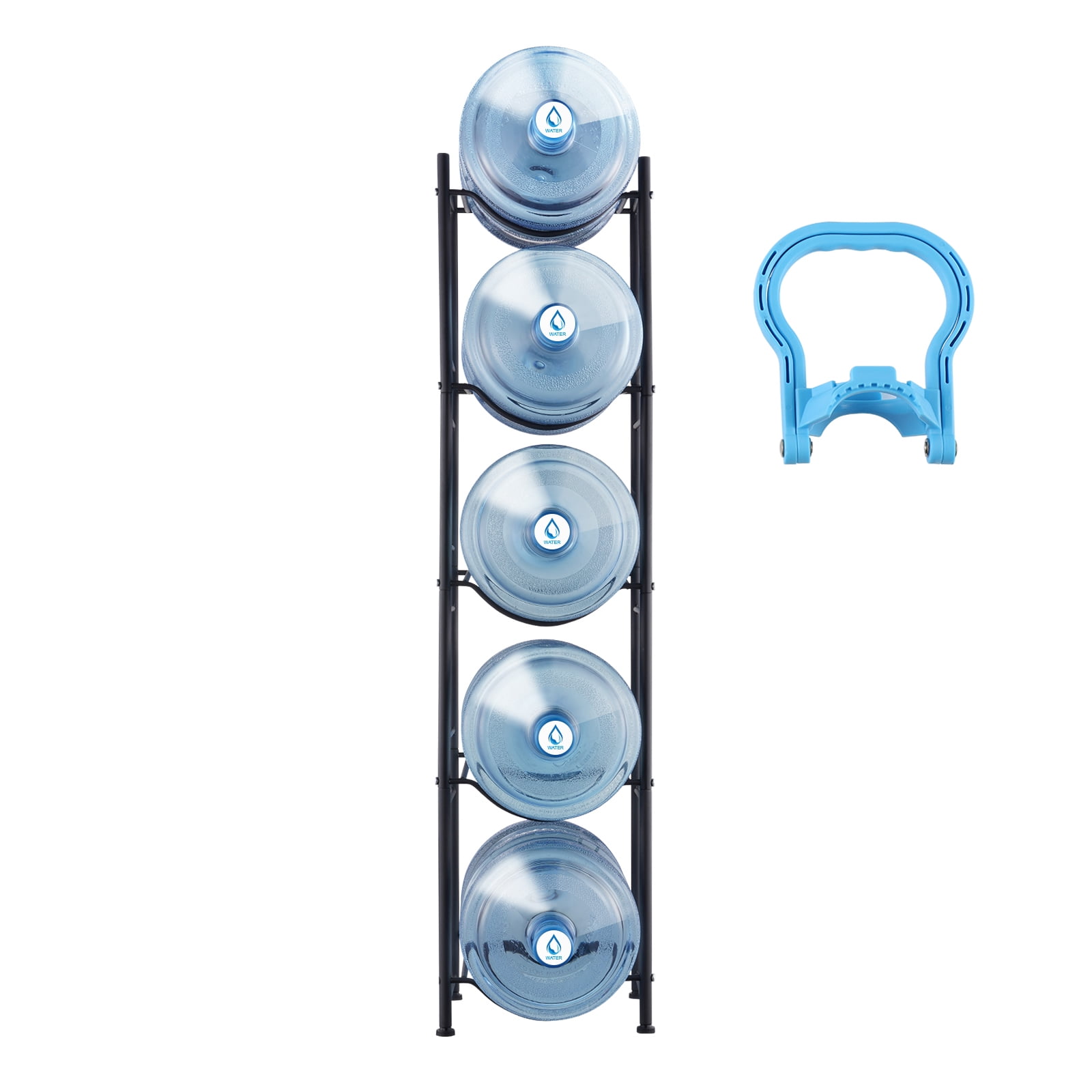 KFFKFF 5-Level Water Container Stand, 5 Gallon Water Bottle Organizer ...
