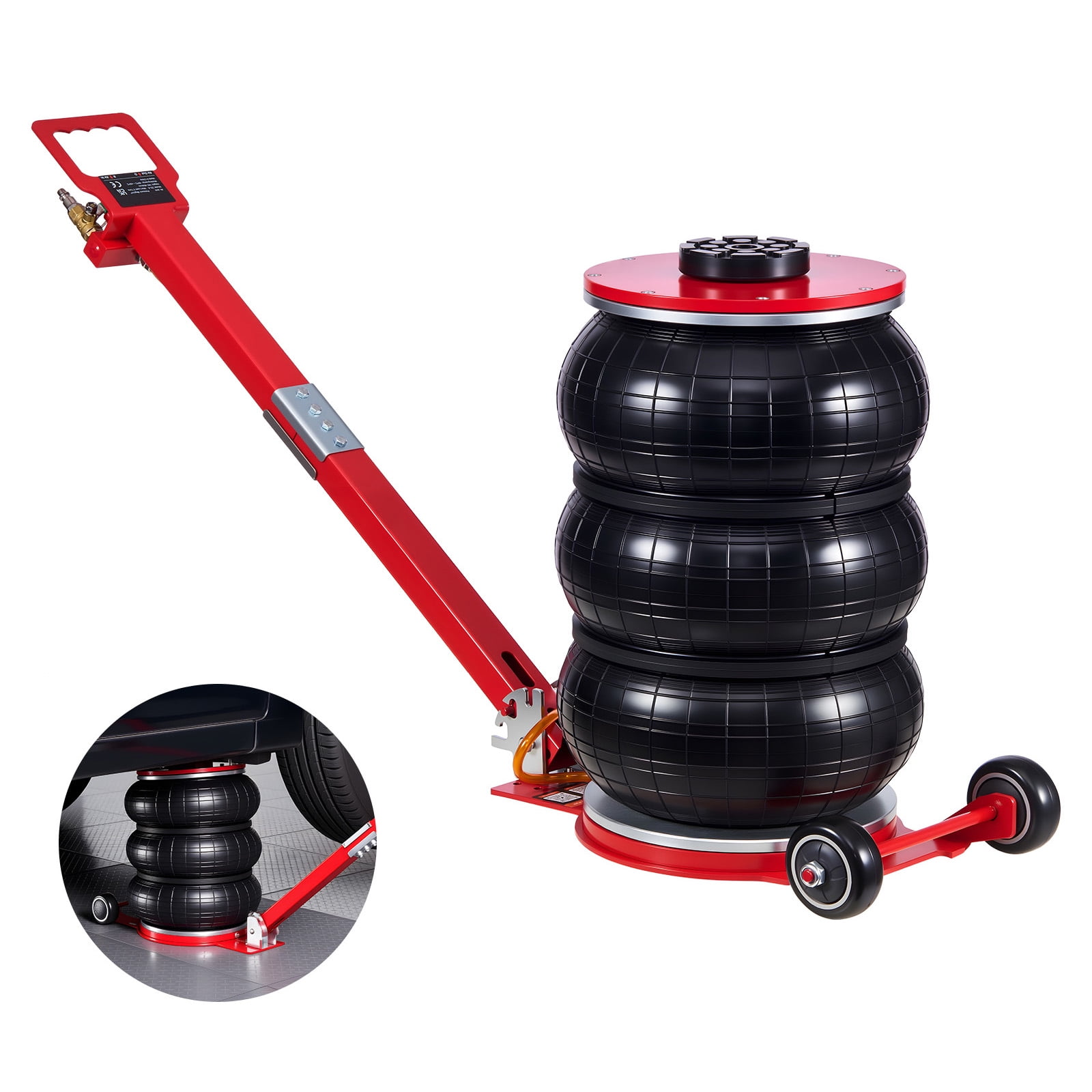 KFFKFF 5 Ton/11023 lbs Triple Bag Air Jack, Pneumatic Lifting Tool with ...