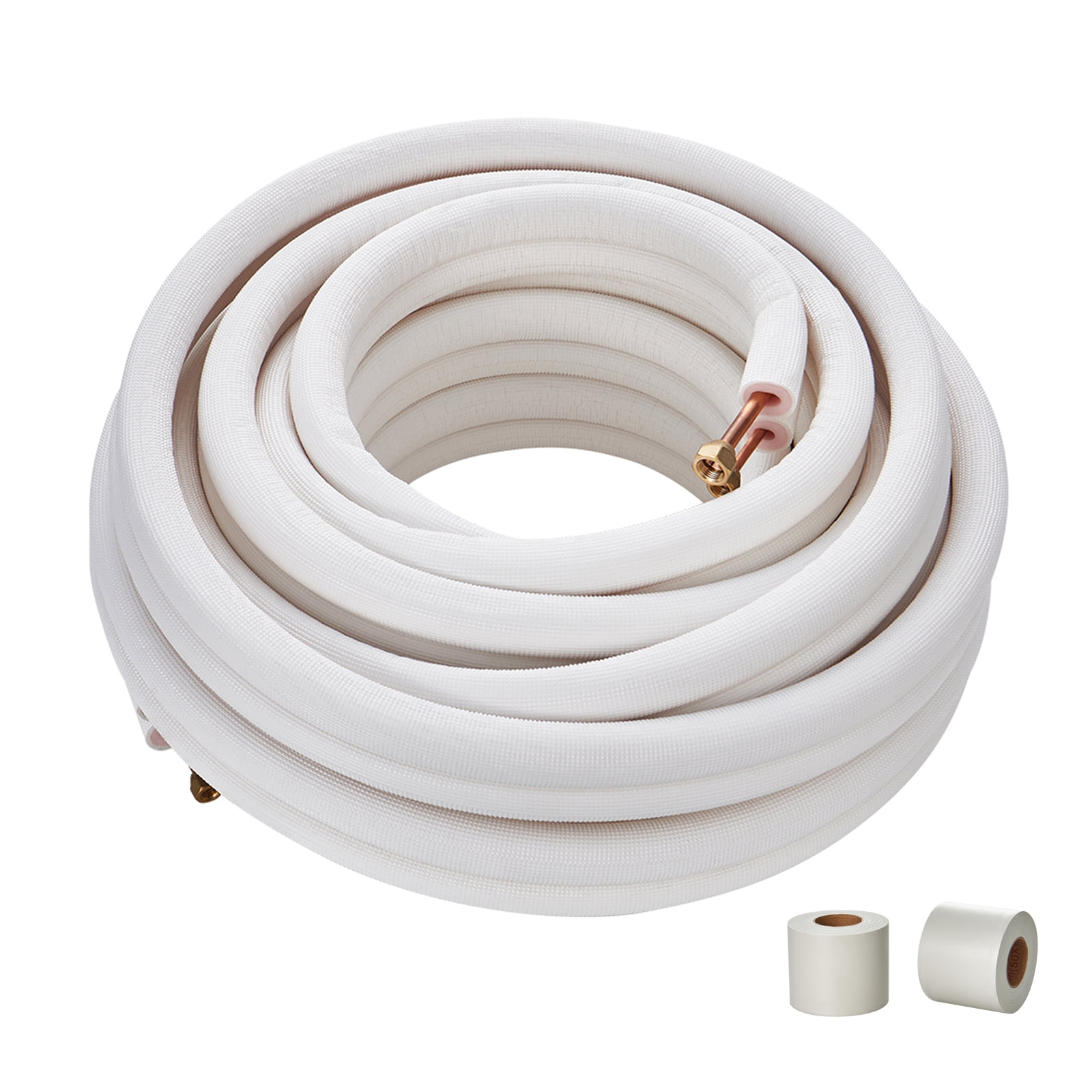 KFFKFF 50FT Compact Split System Connection Kit, 1/4" & 3/8" Outer ...