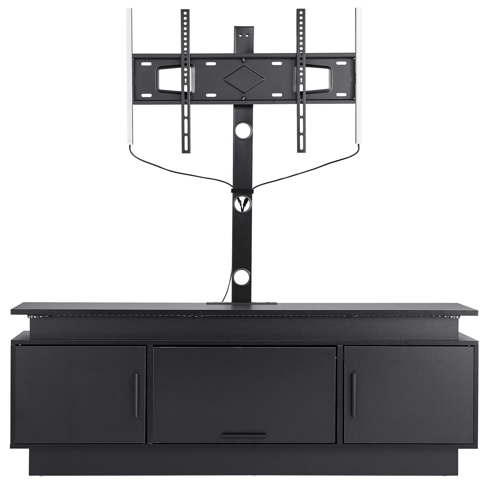 KFFKFF 52" Television Stand with LED Lights, Suits 75" TVs ...