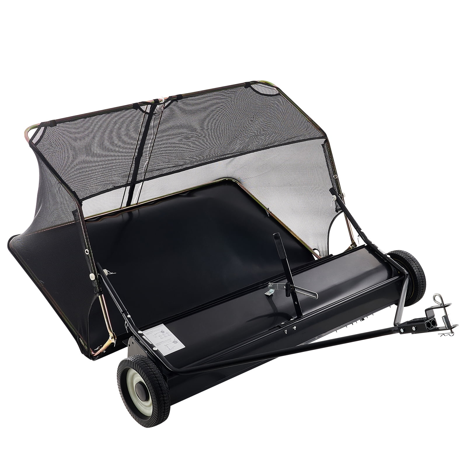 KFFKFF 52-inch Tow-Behind Lawn Sweeper, 26 cu.ft. Spacious Pull Behind ...