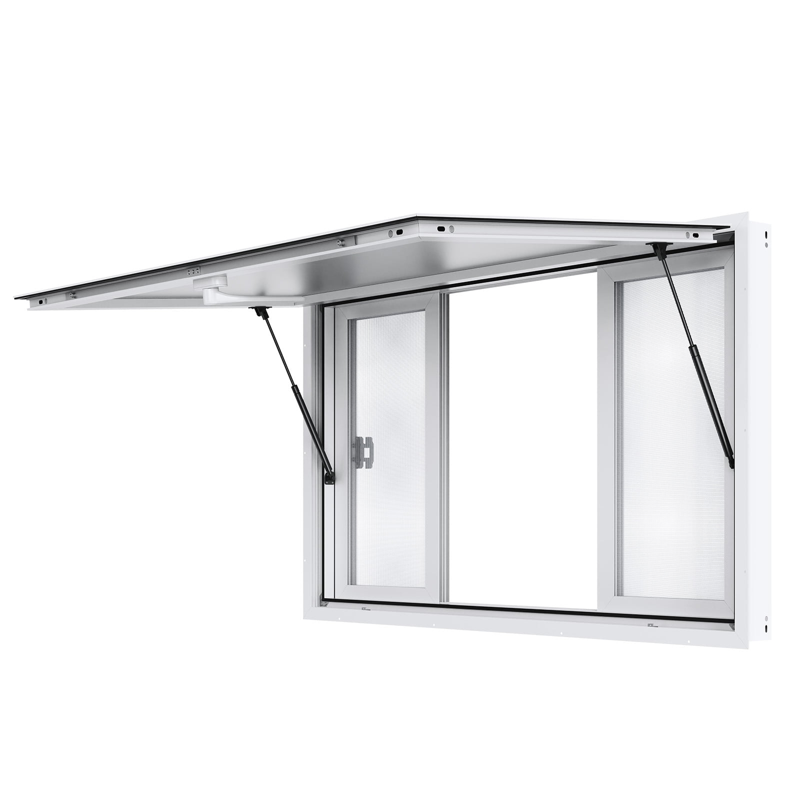 KFFKFF 53"x33" Concession Stand Window, Aluminum Construction with Four ...