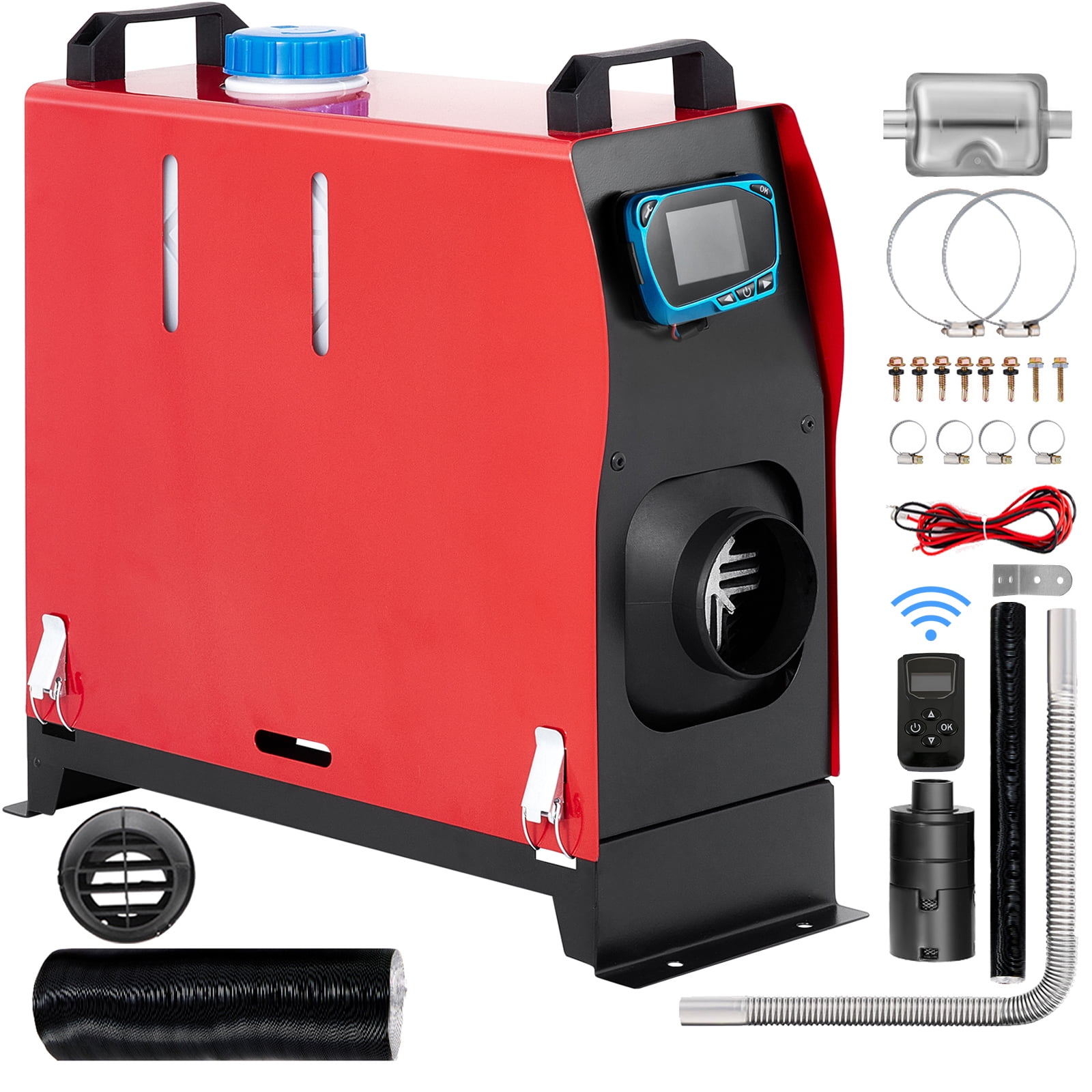 KFFKFF 5KW Diesel Air Heater with Detachable Outlet, 12V Remote Control ...