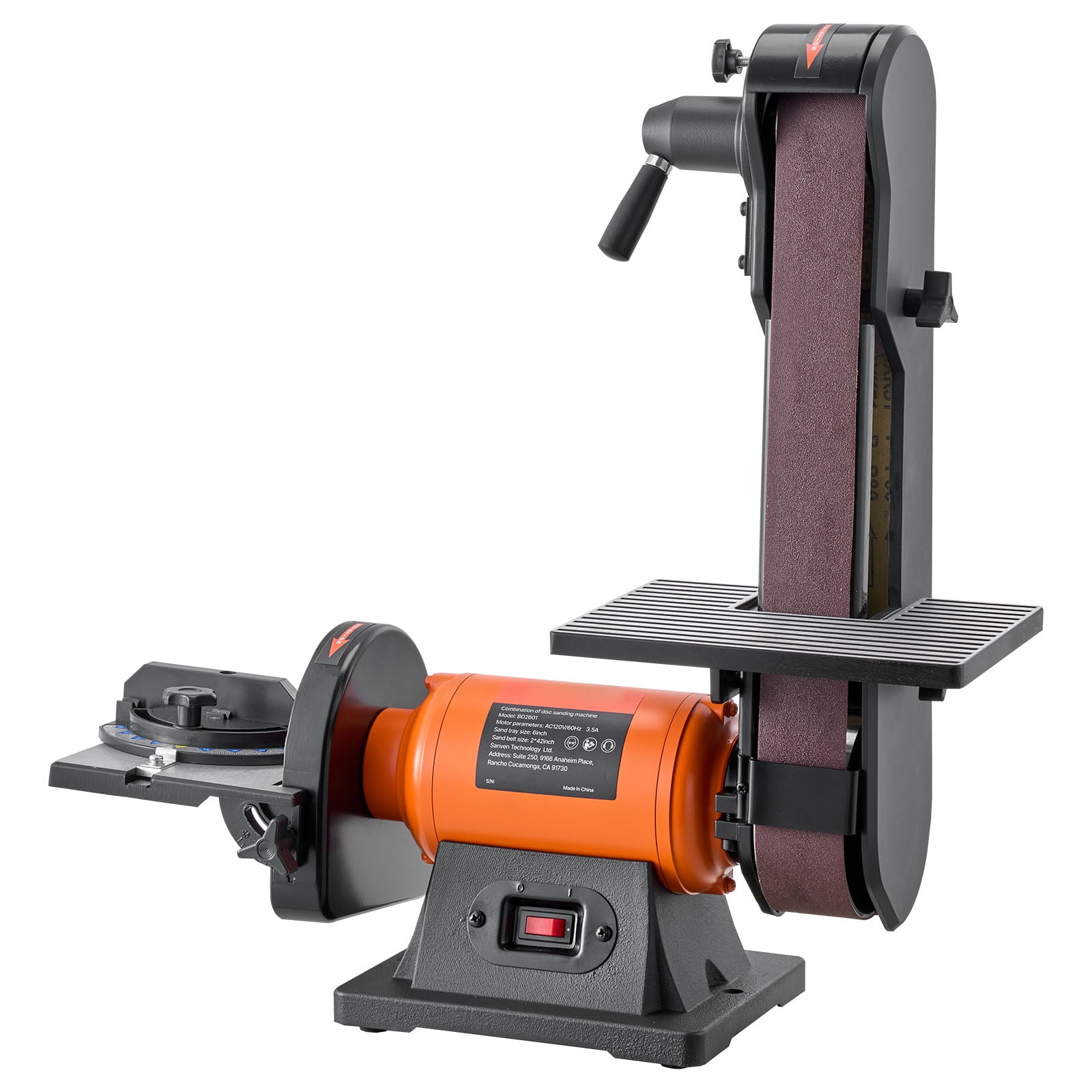 KFFKFF 6" Disc Sander & 2" x 42" Belt Sander, 420W Bench Belt Disc ...