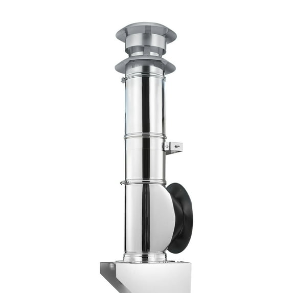 KFFKFF 6-Inch Chimney Pipe Through-Wall Kit, 304 Stainless Steel ...