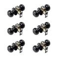 KFFKFF 6 Pack Black Door Knobs, Privacy Door Handles with Round Ball ...