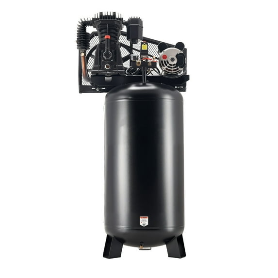 KFFKFF 60-Gallon Heavy-Duty Air Compressor, 5HP, 12 SCFM at 90 PSI, Max ...